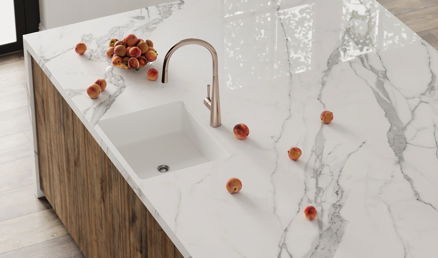Statuario Bianco, TERACANTO - Porcelain Surface Countertops | LX Hausys US