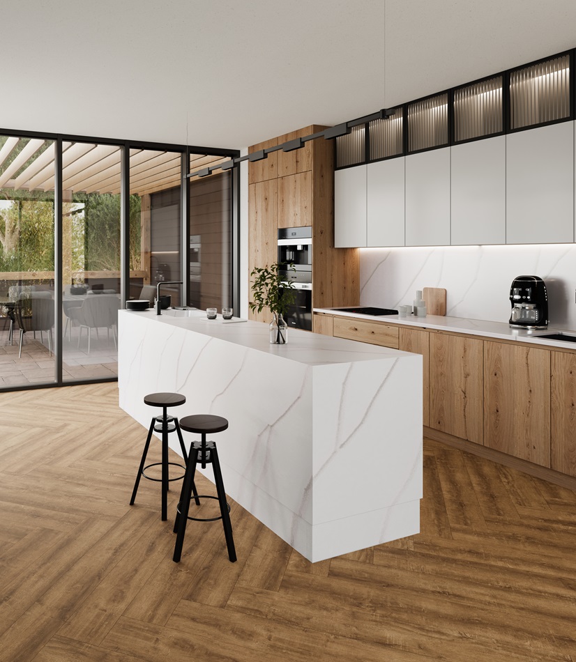 Calacatta Ramo, HIMACS - Solid Surface Countertops | LX Hausys US