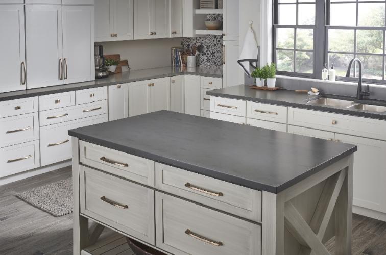 Ebony Concrete, HIMACS - Solid Surface Countertops | LX Hausys US