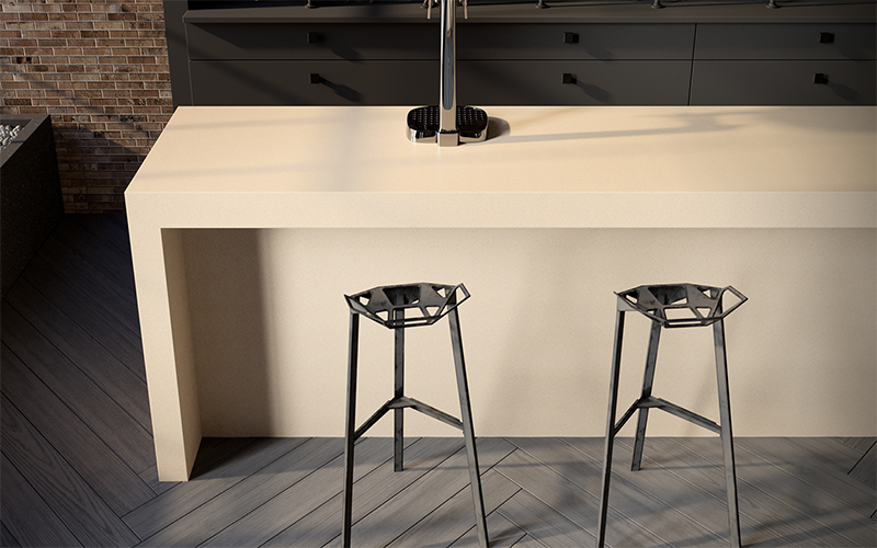 Almond Pearl, HIMACS - Solid Surface Countertops | LX Hausys US