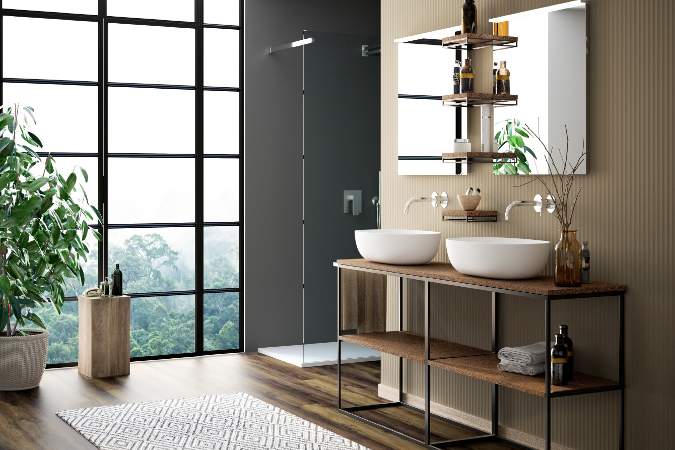 Integrated vanity design idea - Inspiration Galleries | LX Hausys US